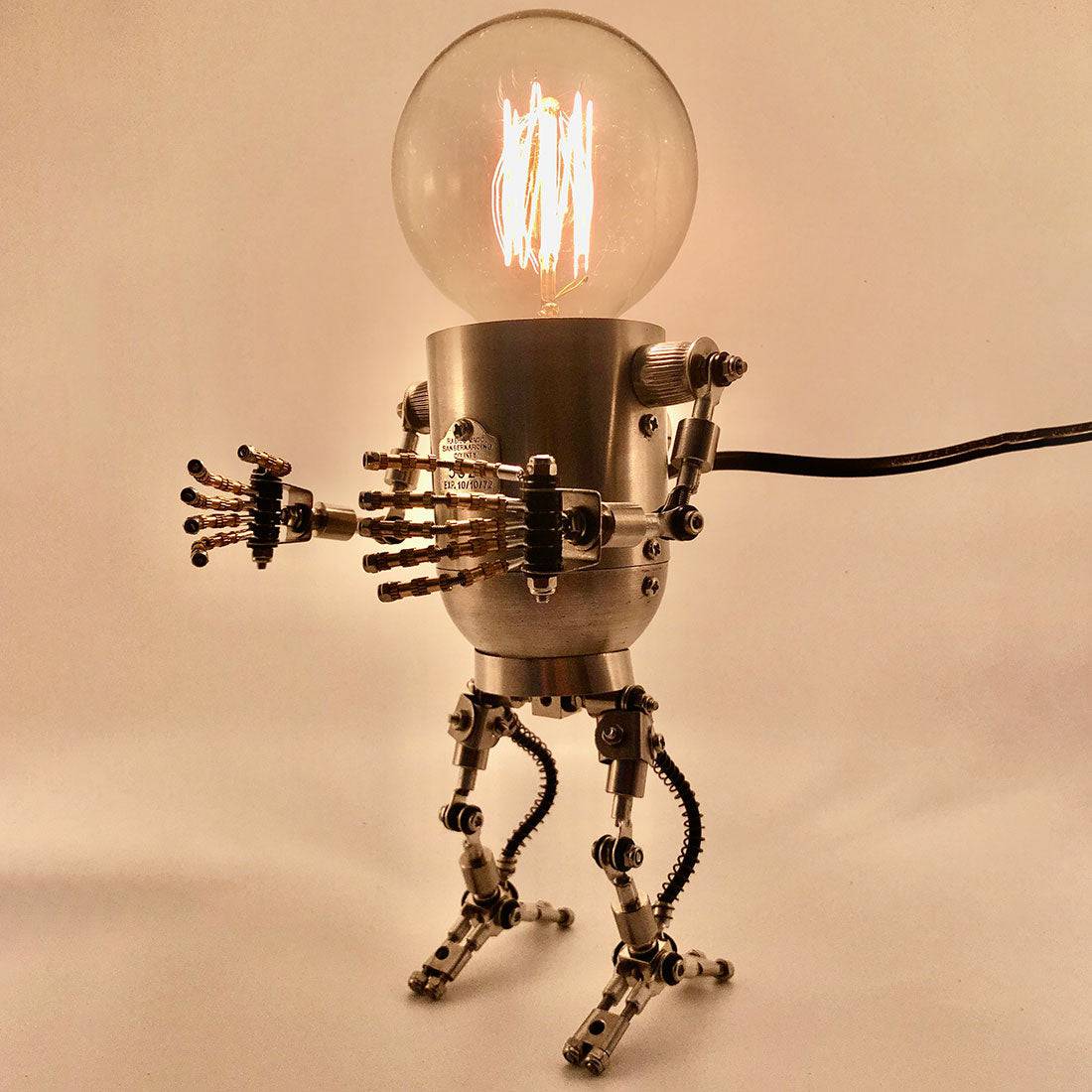 3D Steampunk Metal Robot Mr Gort Hobby Model Kit with LED Light - Make ...