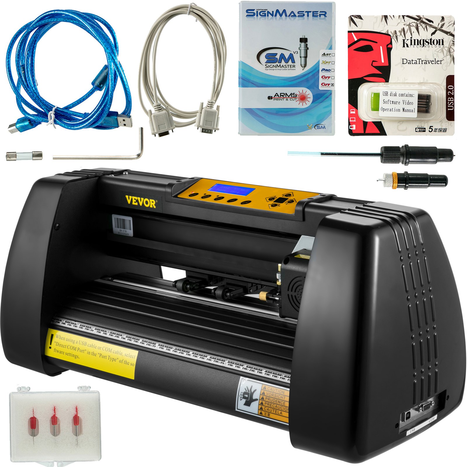 VEVOR 14 In Vinyl Cutter Machine Label Sign Cutting Plotter Tool Kit ...