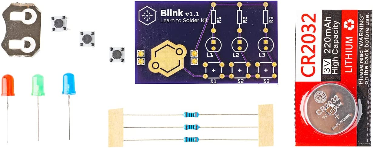 Learn to Solder Kits Blink LED Soldering Kit - Make: Community
