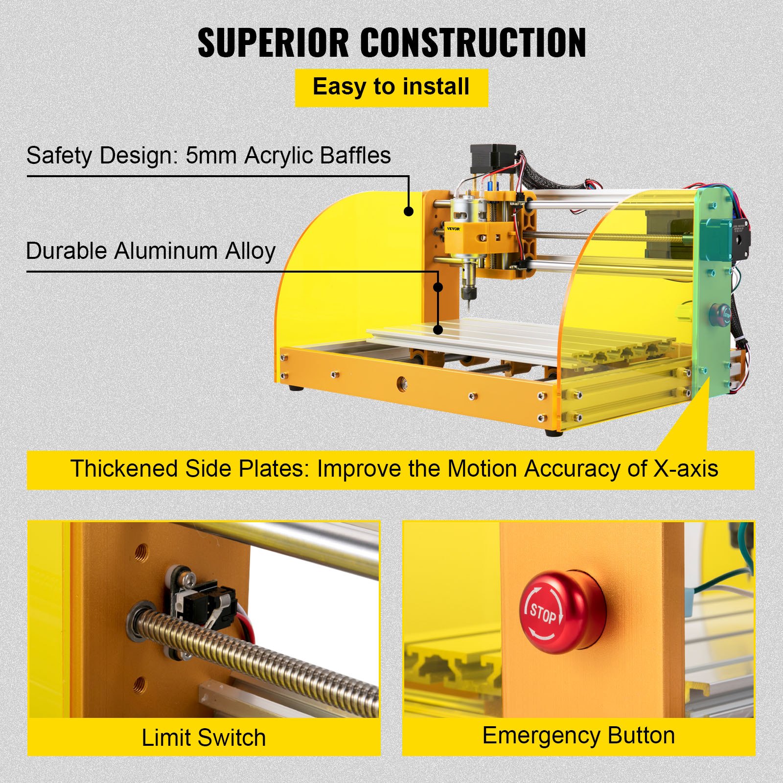 VEVOR CNC Router Machine 3018-PRO Engraver with GRBL Offline Controller ...