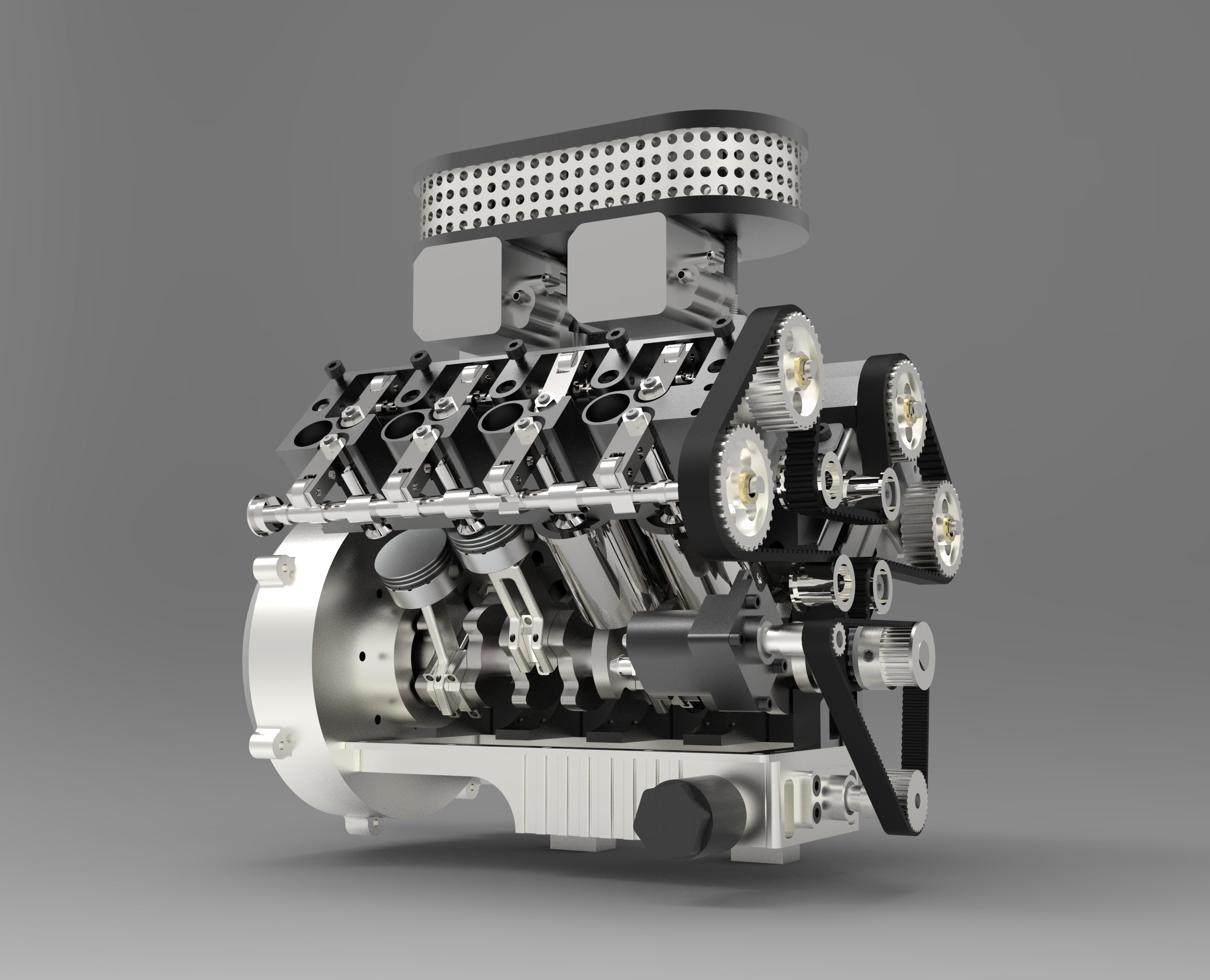 ENJOMOR V8 78CC GS-V8 Working Scale Model Engine Gas DOHC 4 Stroke ...
